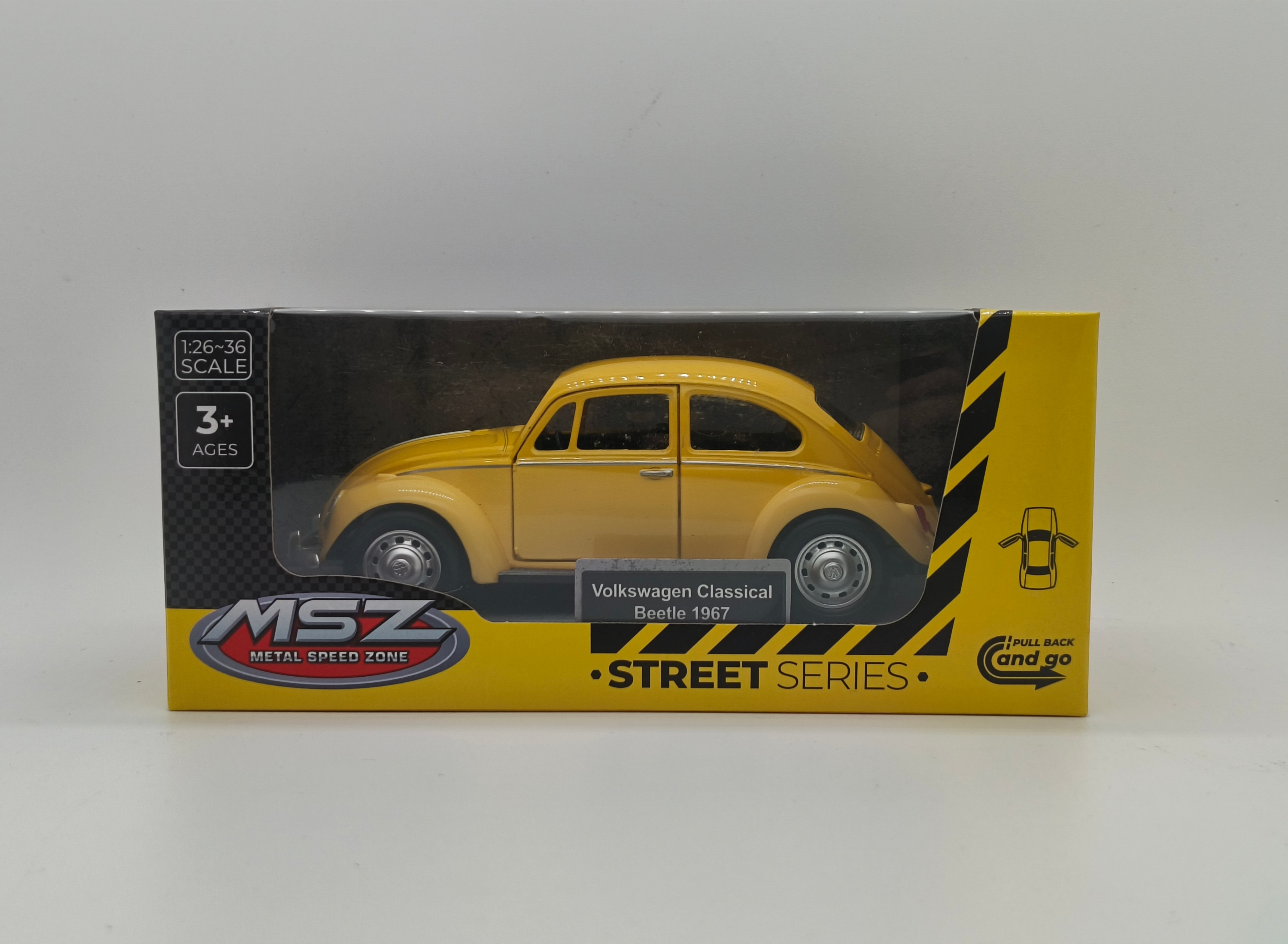 Metal Speed Zone – 1:28 Volkswagen Classical Beetle 1967 Die‑Cast Toy ...