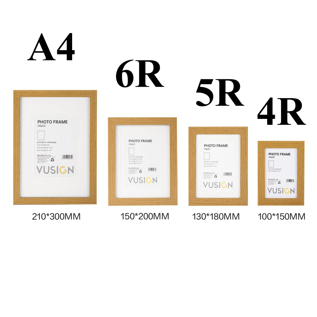 Deli Vusign 4PCS Photo Frame Wall Decor Picture Frames Wooden Picture ...