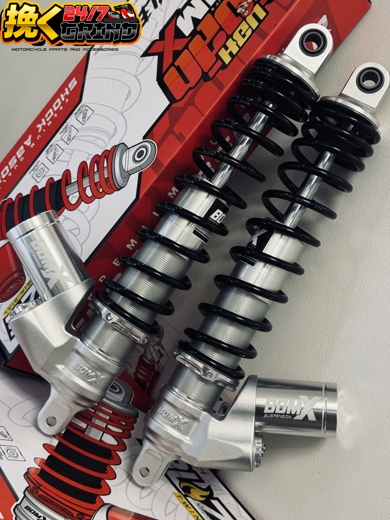 Bom-X Blaze Suspension 335MM Aerox v1 v2 / Nmax v1 v2 FULLY ADJUSTABLE ...