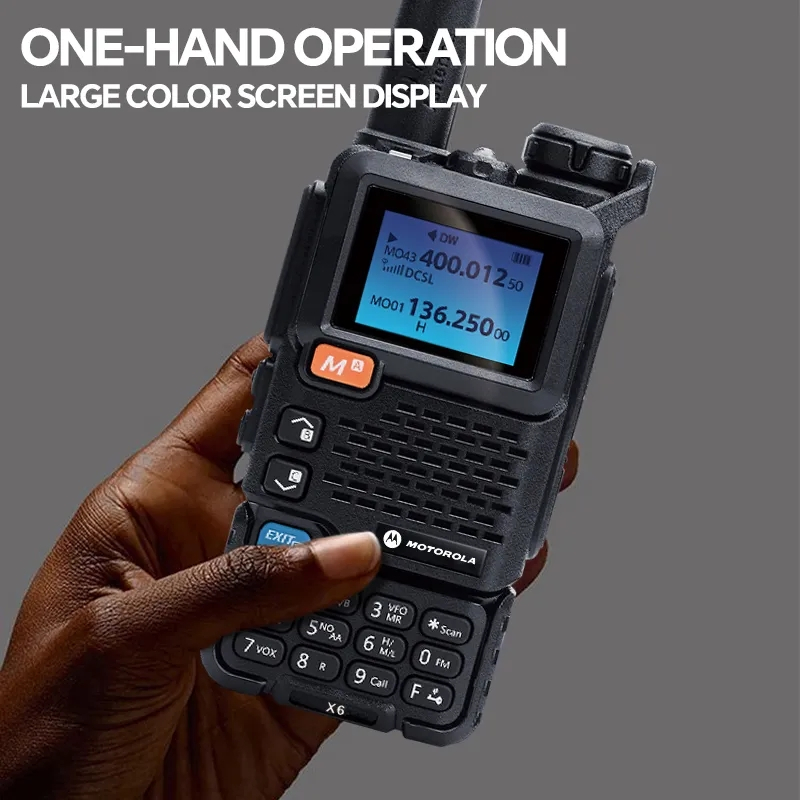 MOTOROLA X6 Walkie talkie FM radio AM Aviation frequency 10W high power ...