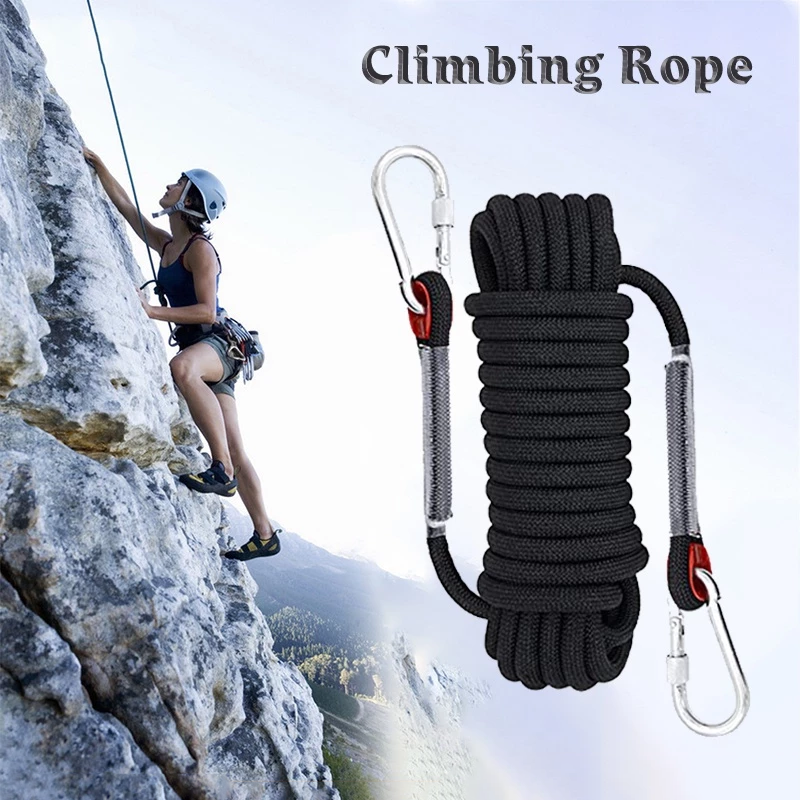Static Utility Rope Hiking Rope 10mm Free Carabiners Hammock Rope ...