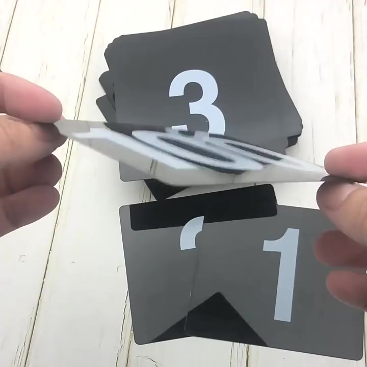 Double Sided Table Numbers 2 inch 1-25/1-50 Plastic Table Number Cards ...