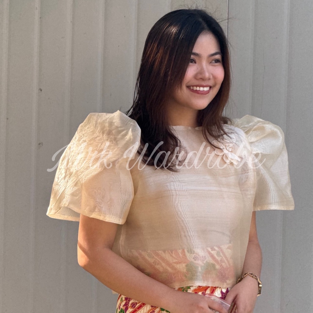 Pinya Organza Kimona Top- Tie Back | Shopee Philippines