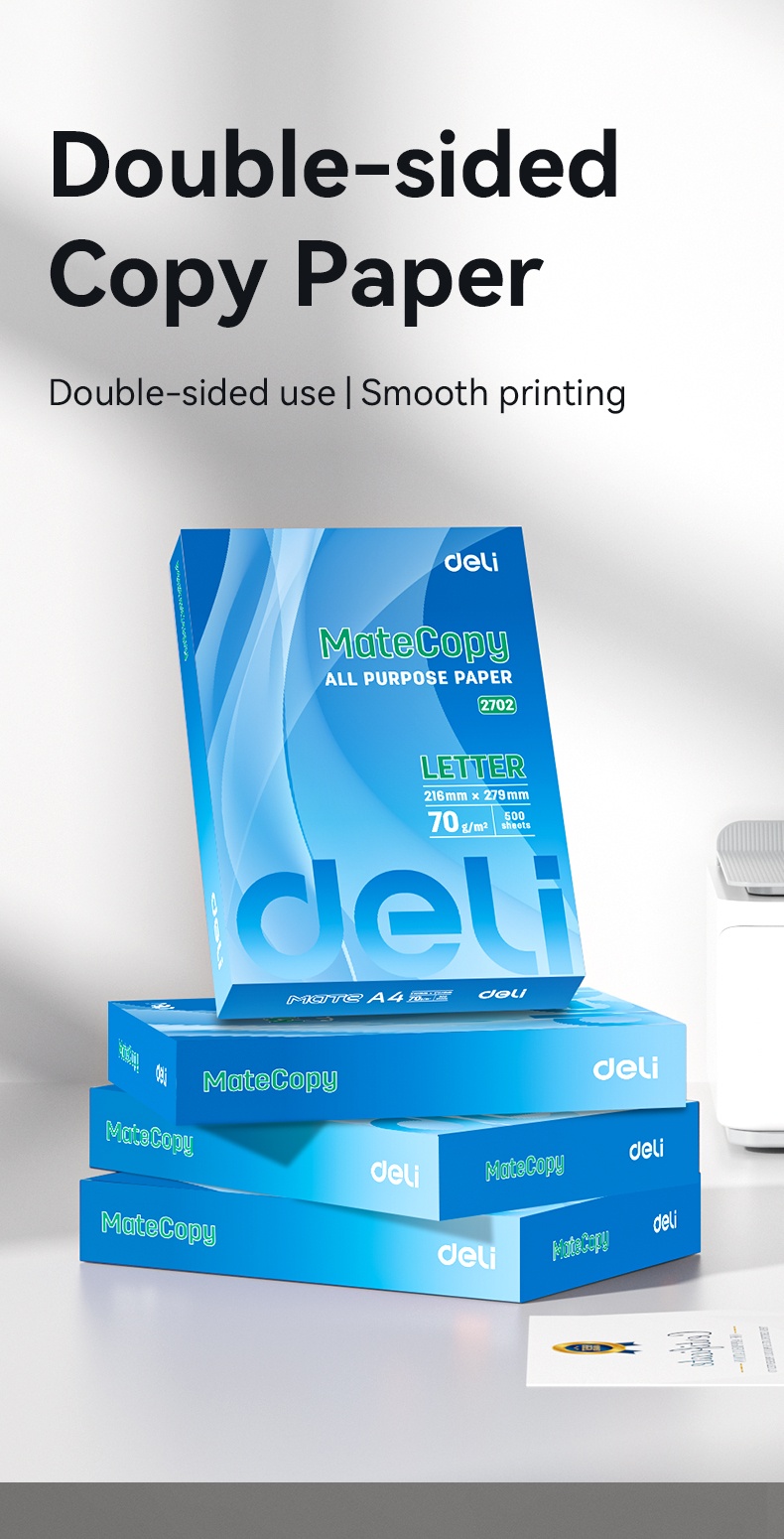 Deli Double-Sided 500 Sheets Copy Paper Short Bond Paper High Quality ...