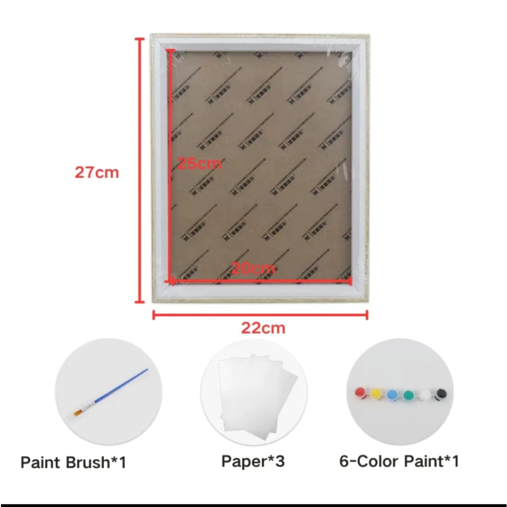 DIY Hand Paint Shadow Box Frame with Paint Set Wooden Handprint Photo ...