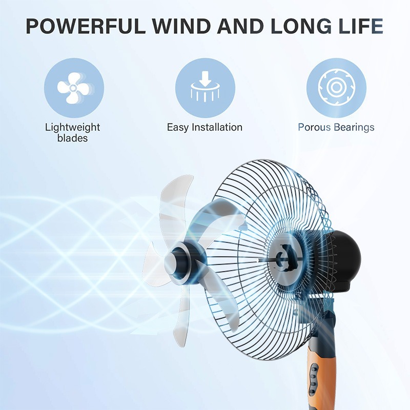 Original 16 inch Fan Stand Fan Three Speed Large Wind Power Energy ...