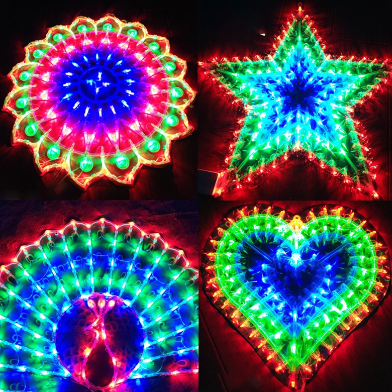 Christmas Parol Lantern Light String Hanging Window Indoor/Outdoor ...