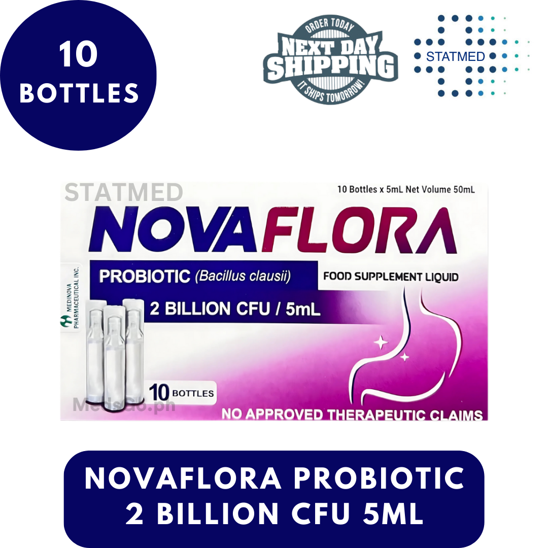 Novaflora Probiotic Bacillus Clausii 5mL l 5 & 10 Bottles | Shopee ...