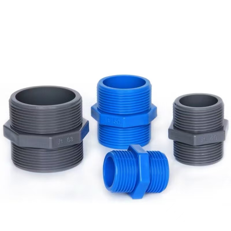PVC Blue male adapter double thread pvc fittings quick adapters ...