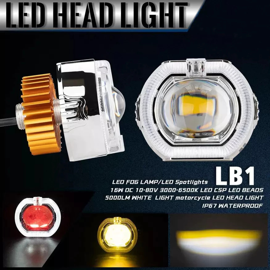 Lumen 2.5 Inch Mini Driving Light Headlight-Devil Angel Eye Design ...