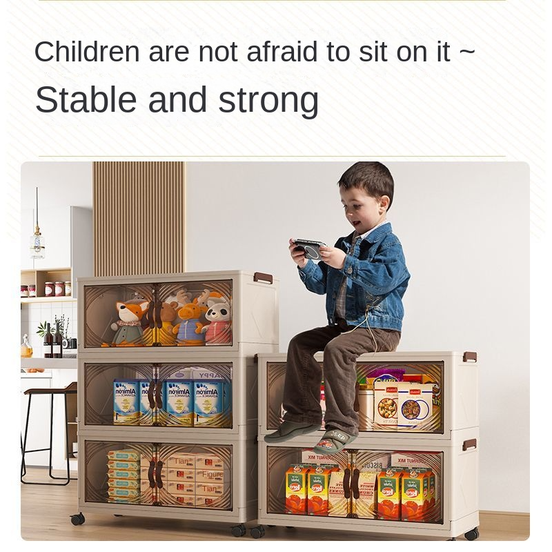 Plastic Folding Storage rack Foldable Storage Box Cabinet Organizer ...