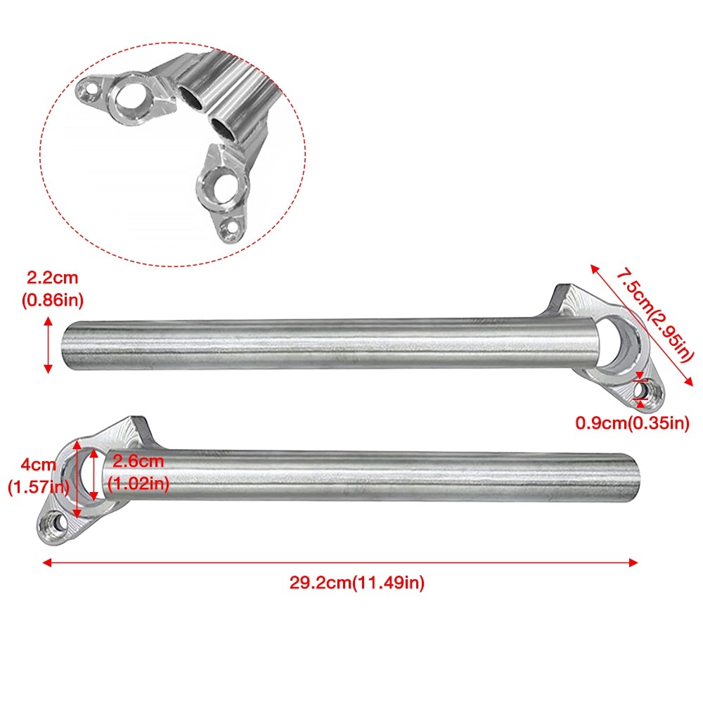 Alloy NUI Alloy Naked Handle Bar Raider 150Carb / r150fi / xrm/ rs125 ...