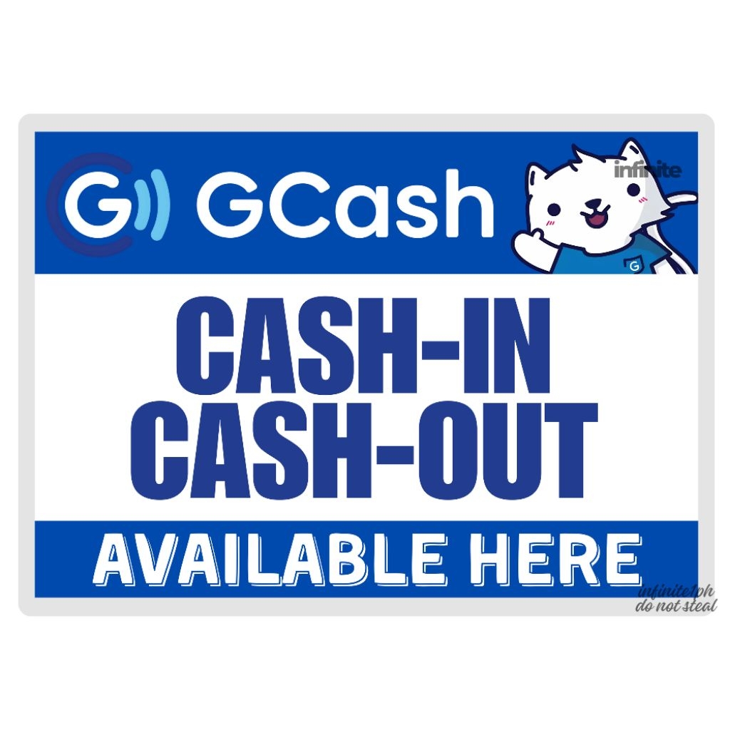 Gcash Cash-In Cash-Out - Laminated Sign Signage A4 Size | Shopee ...