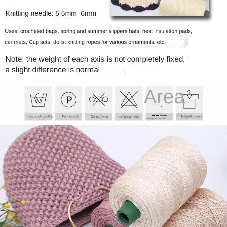 Yarn 3mm Rolled Crochet Thick Nylon 3mm Tiny Cord Summer Hat Craft Rope ...