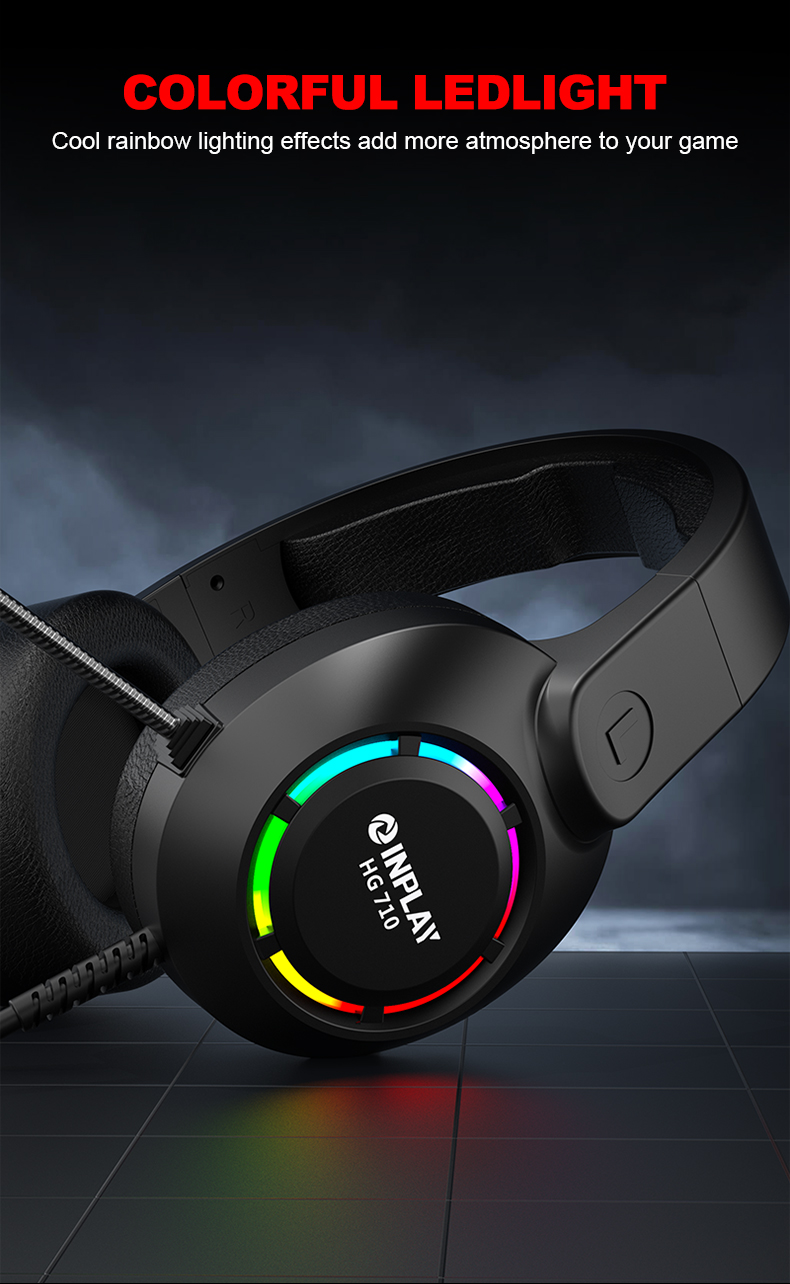 Inplay HG710 Wired Gaming Headset Hi-Fi Stereo Sound Build-in Mic ...