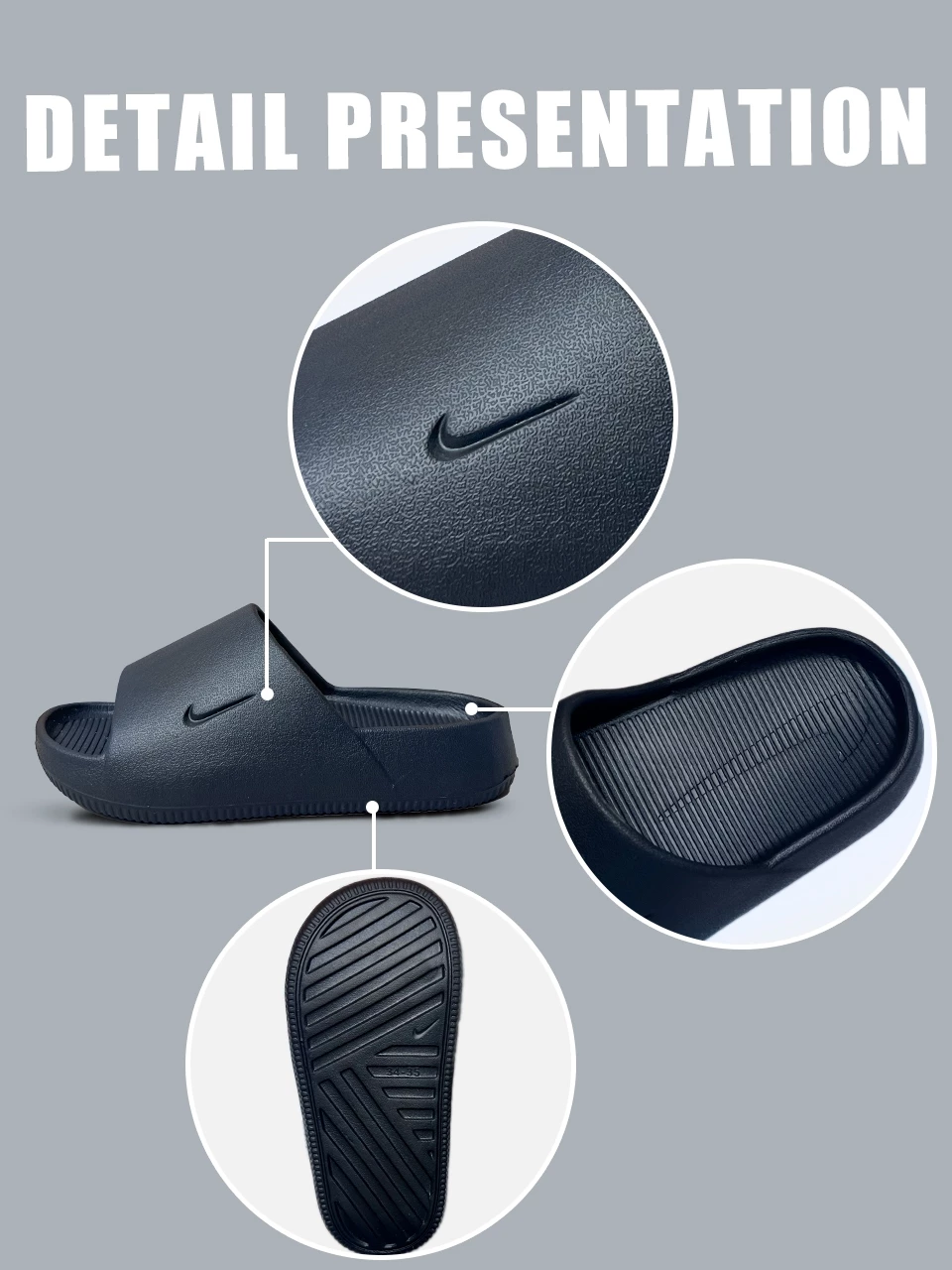 New NK Calm Slide Slippers for Men & Women Unisex Size 30-44 Non-slip ...