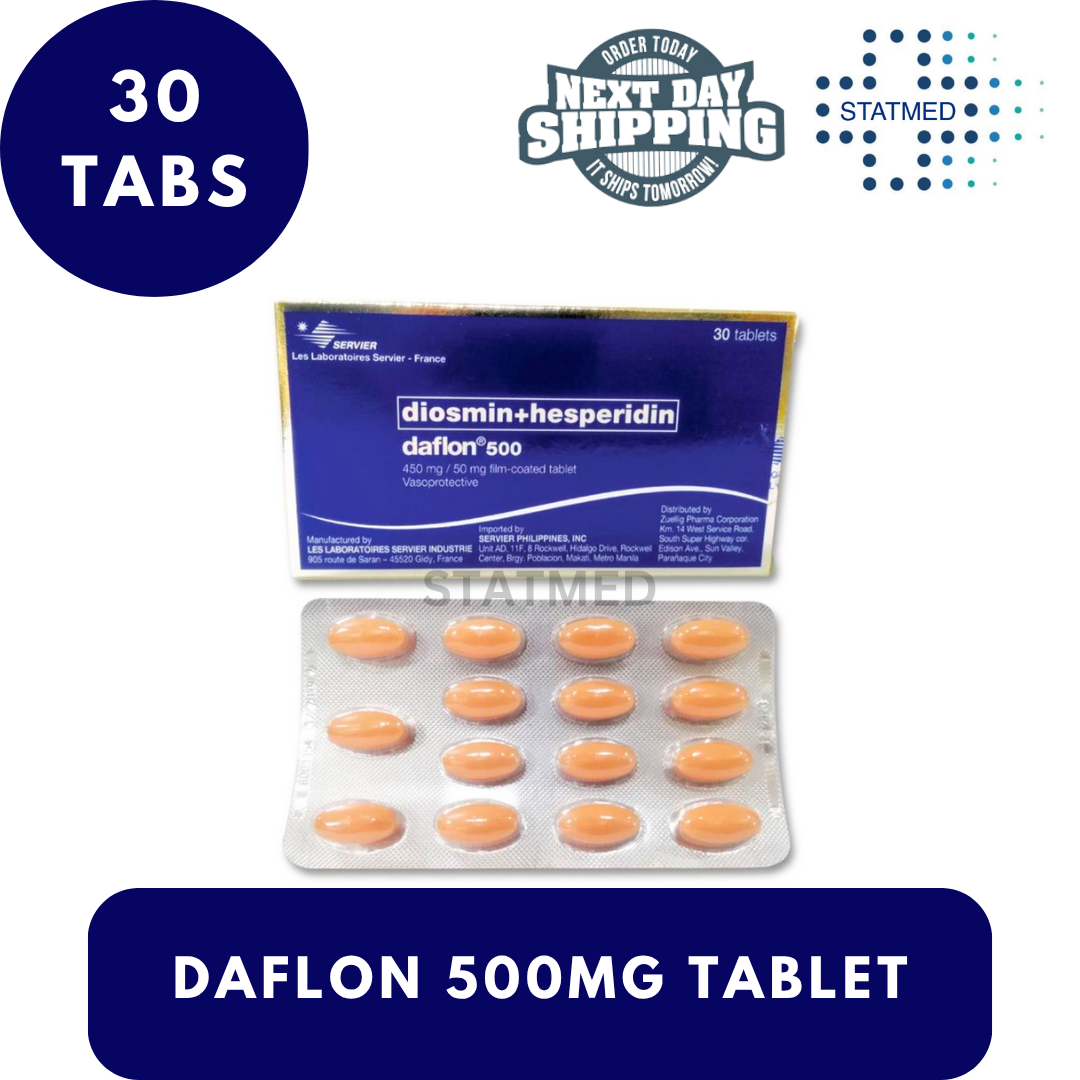 Daflon Diosmin + Hesperidin 500mg Tablet l 15 & 30 Tabs | Shopee ...