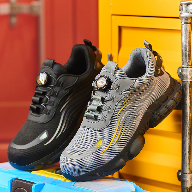 Safety Shoes For Men Steel Toe Anti Puncture Labor Protection Shoes ...