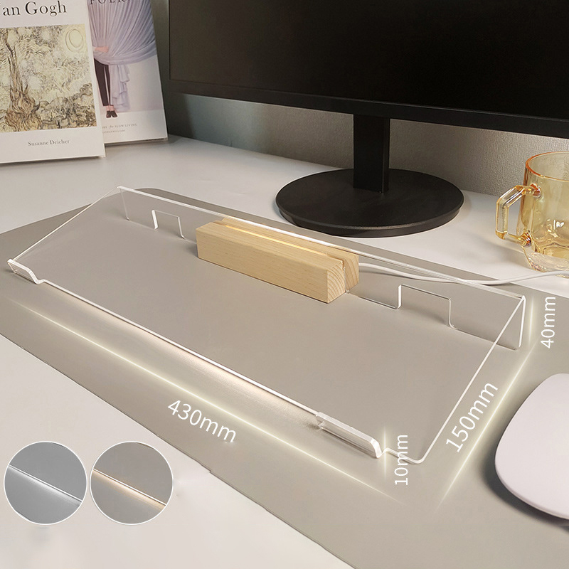 Acrylic Computer Keyboard Tilt Stand Desk Holder - Space Saving Acrylic ...