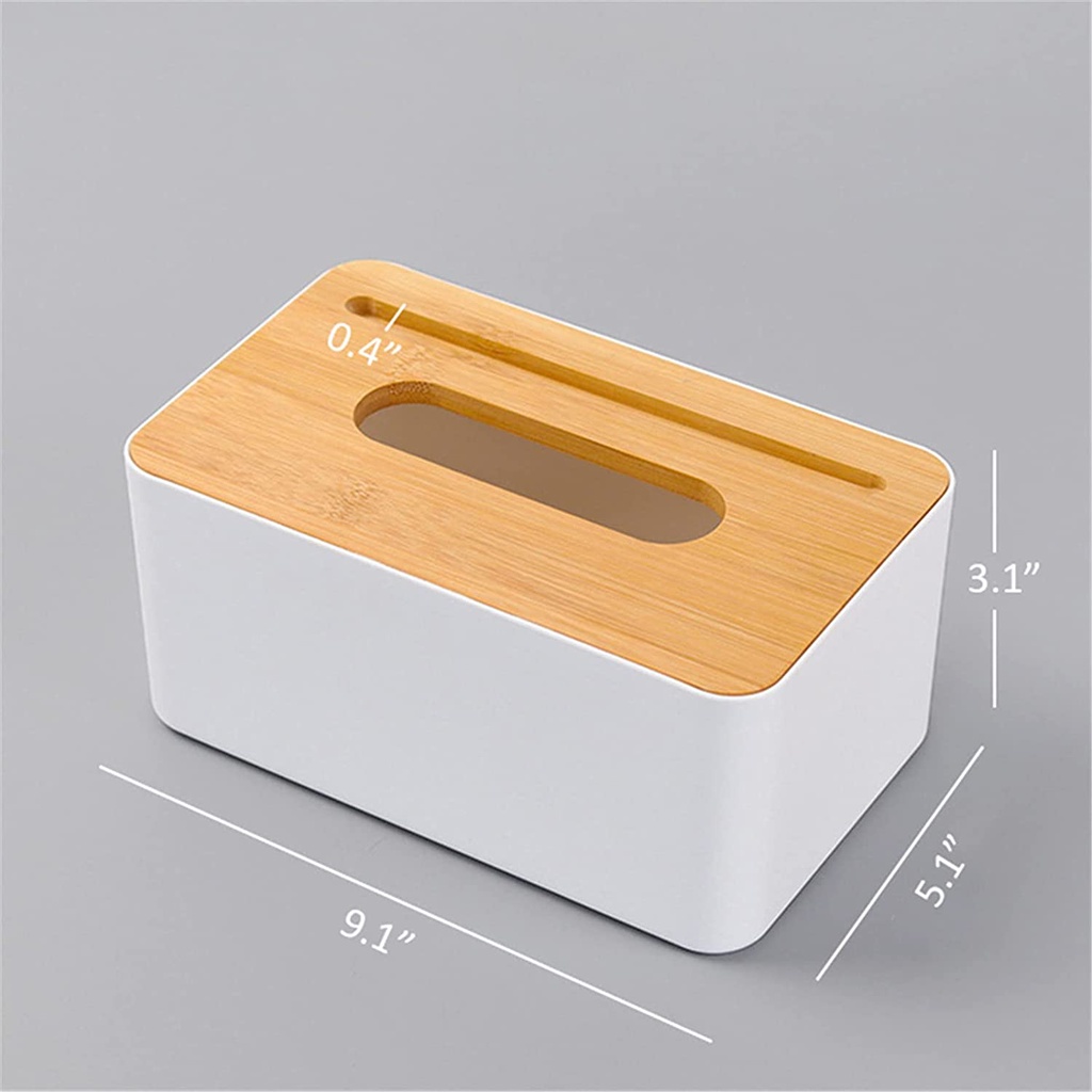 [ PRE-ORDER ] Nordic Minimalist Transparent Bamboo Tissue Box Holder ...