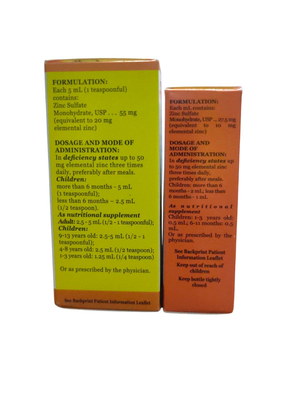 ZINLUM Zinc 20mg/5ml syrup / 10mg/ml drops Orange Flavor | Shopee ...