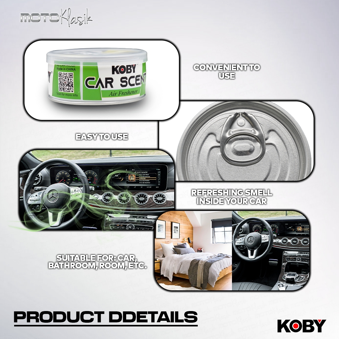 KOBY CAR SCENT AIR FRESHENER LIME SCENT 40G PURIFIED SOLID GEL BALM ...