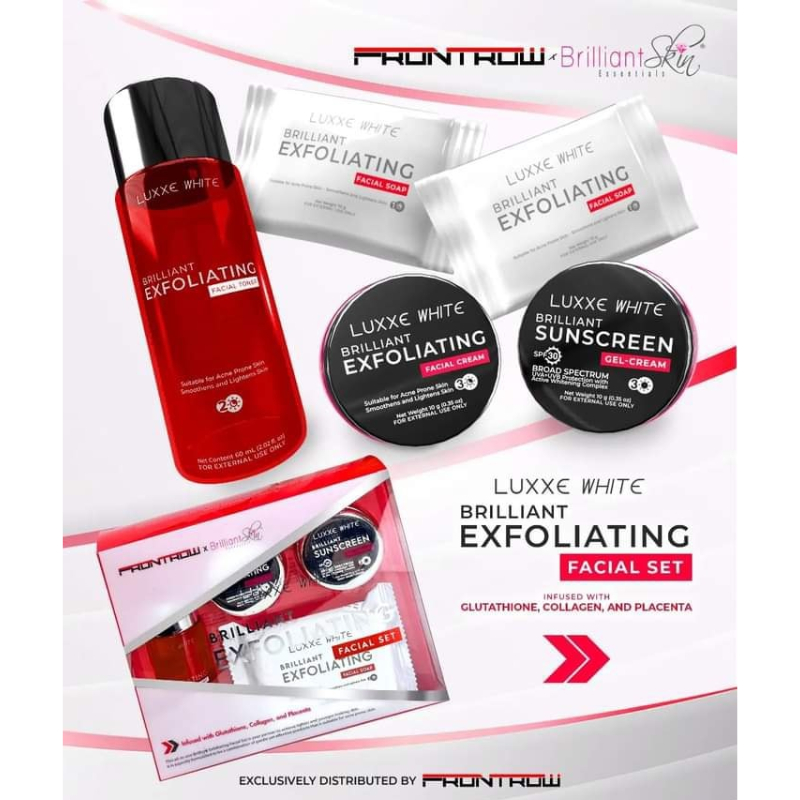 Brilliant Skin Frontrow Exfoliating Set with Glutathione, Collagen ...