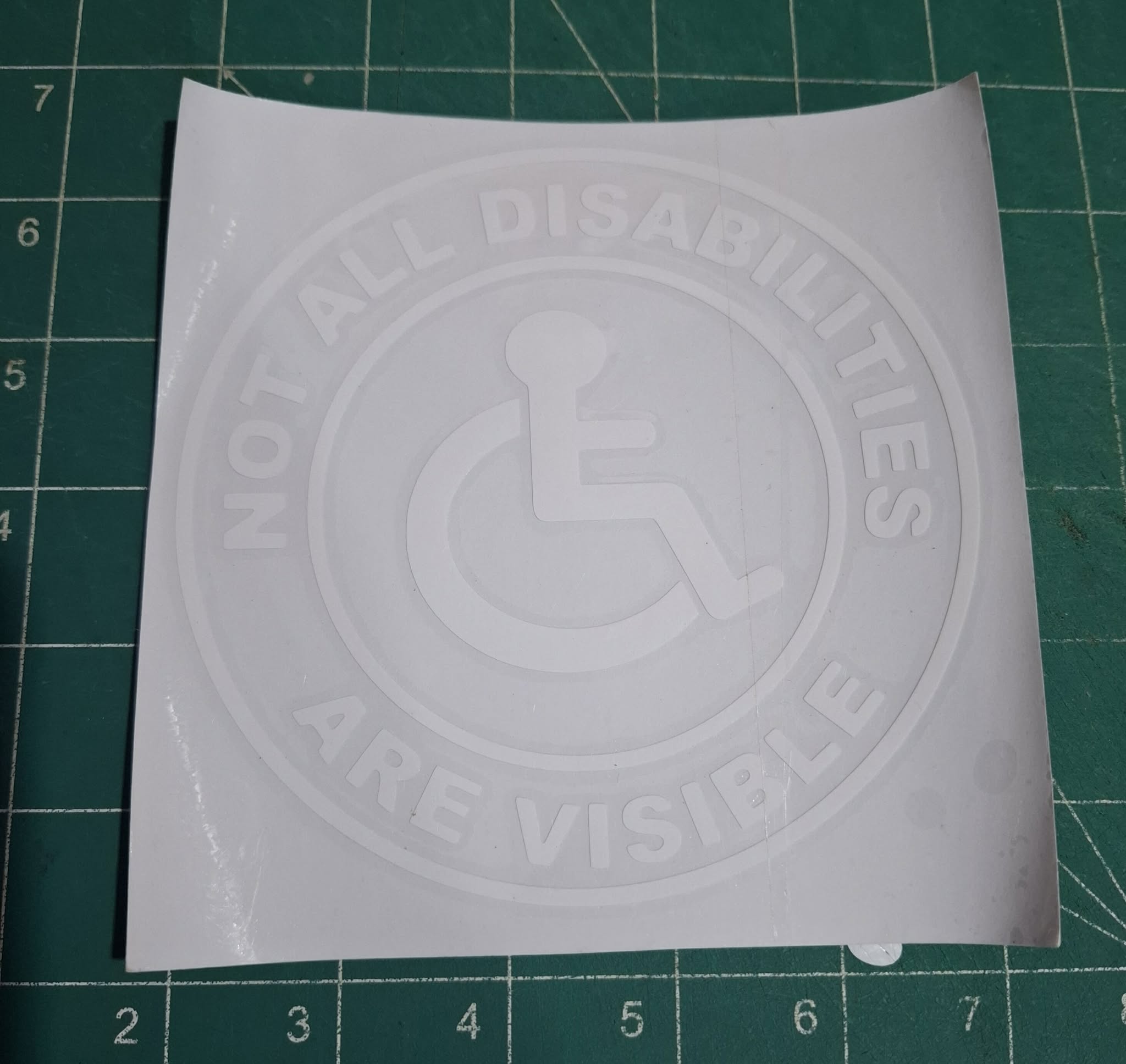 Not All Disabilities Are Visible PWD Signage Cut Out Sticker Design ...