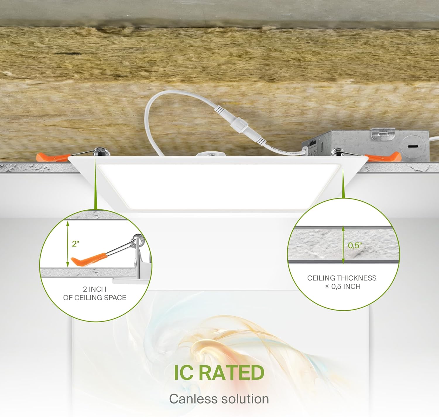 Ultra-thin Recessed LED Pin Light Panel Lights Ceiling Light Round ...