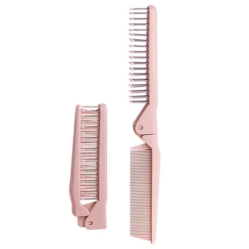 Travel Foldable Comb Soft Teeth Dual Purpose Hair Brush Hair Curly Hair ...