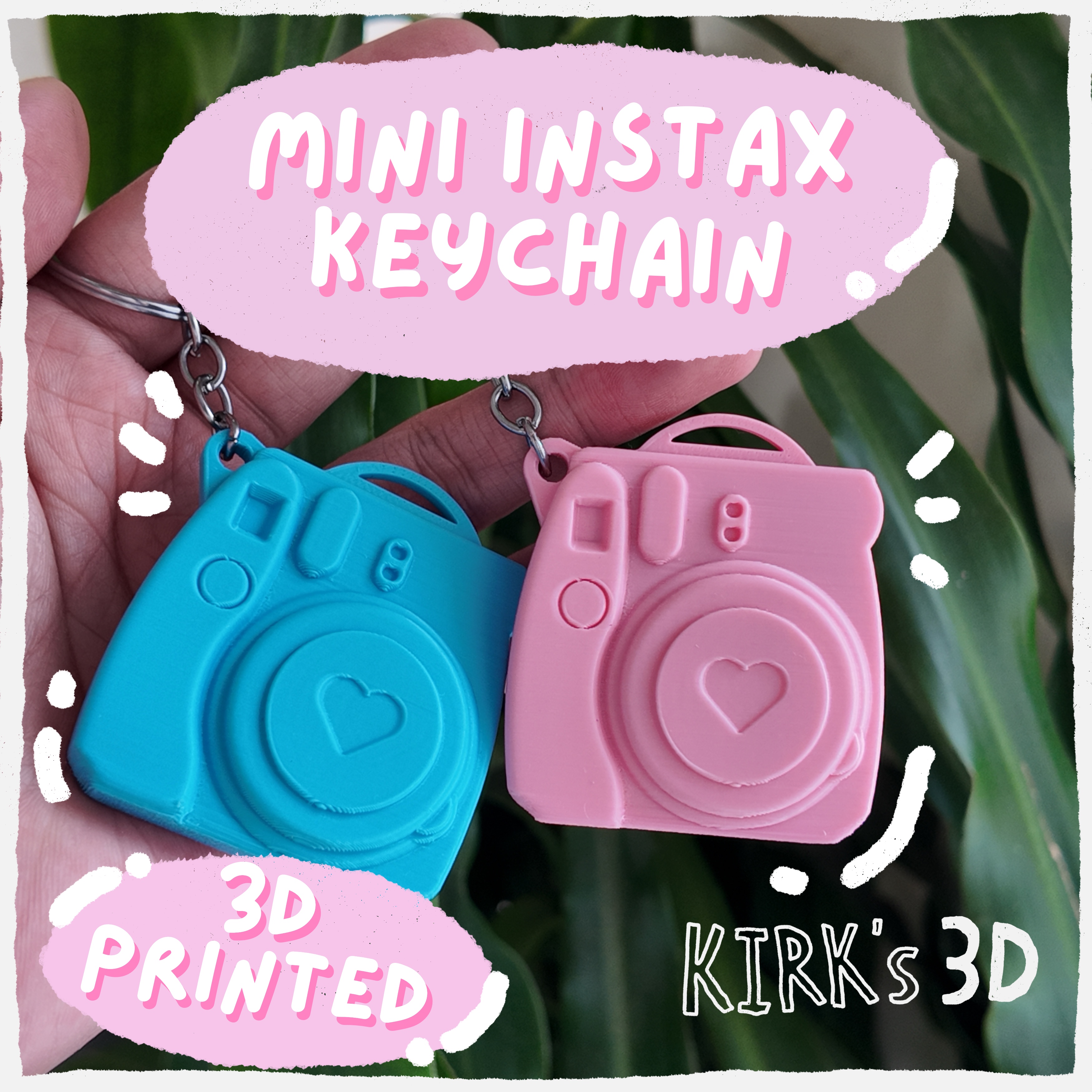 Instax Photo Holder KeyChain | Customized Photo | Couple Keychain | Pet ...
