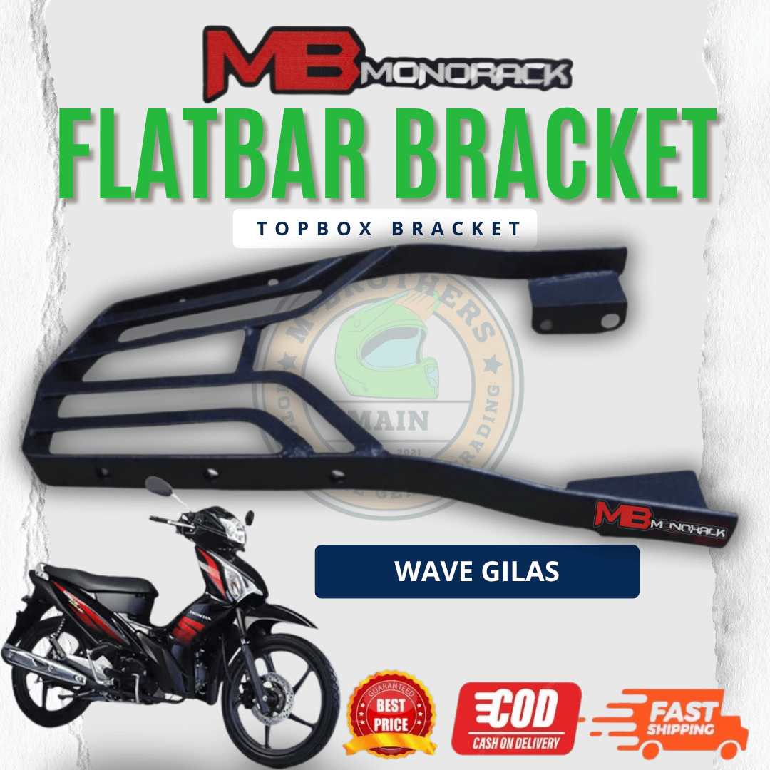 Honda Wave Gilas Flat Bar MB Monorack Topbox Bracket for Motorcyle ...