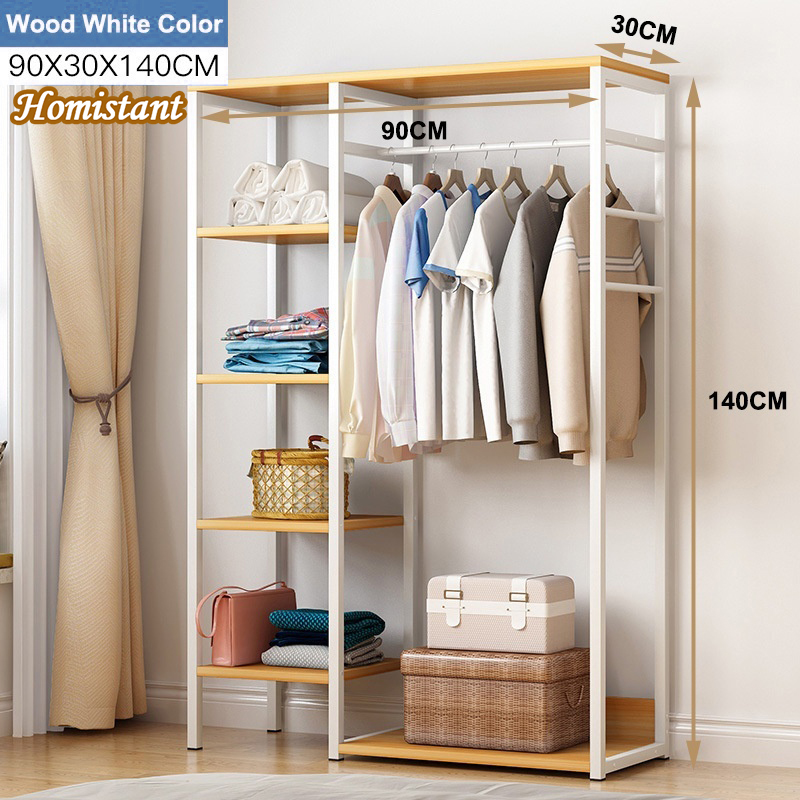 Clothes Rack Cabinet Storage Rack Wardrobe Cabinet Metal Standing ...