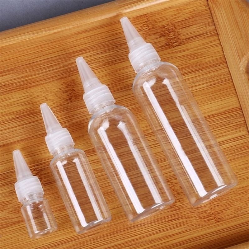 10PC Refillable PET Plastic Squeeze Bottle Dropper Pointed Mouth ...