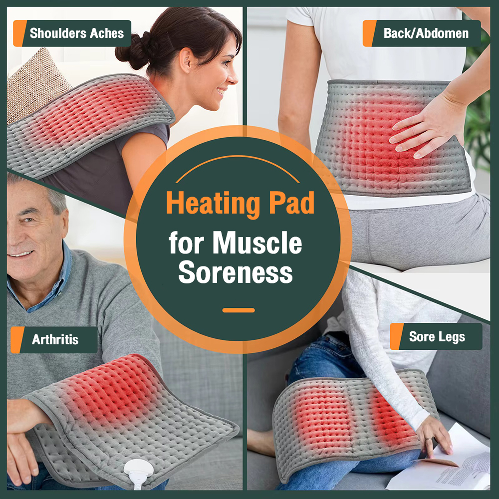Pain Relief Back Effective Electric Heating Pad Neck Portable ...