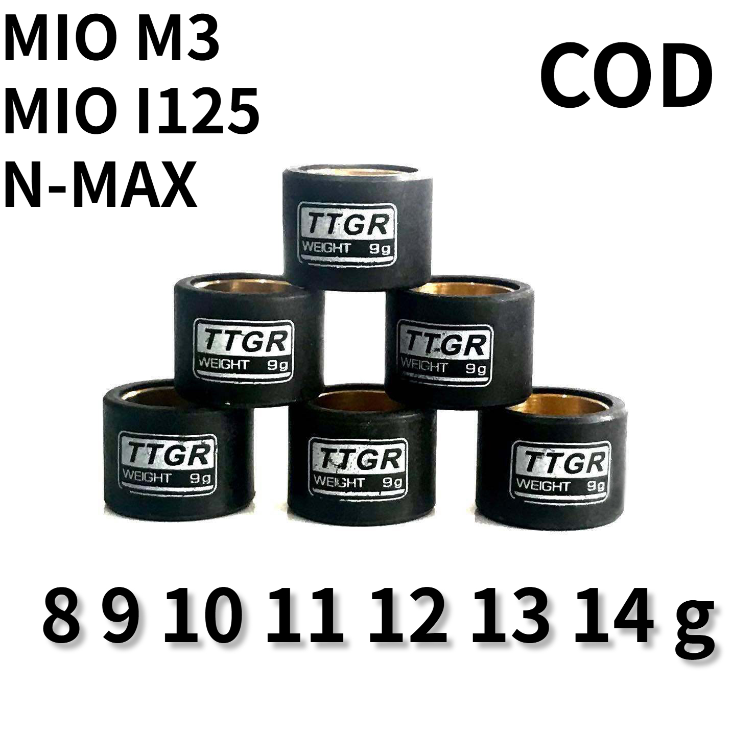 TTGR Fly Ball For Yamaha Mio M3 Mio i125 NMAX Roller 8 9 10 11 12 13 14 ...