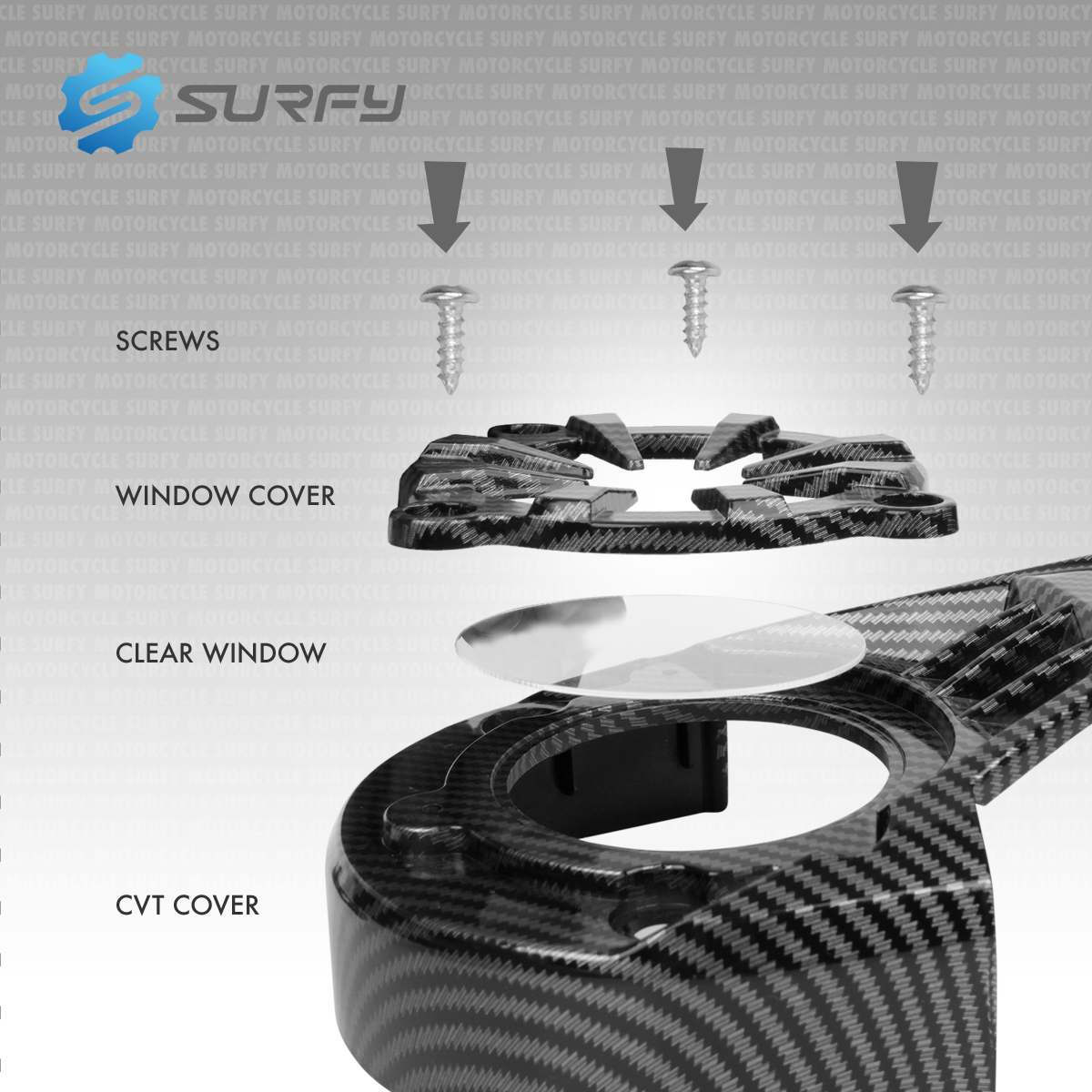 Honda Click 125i 150i Transparent Acrylic CVT Cover With Light Box And ...