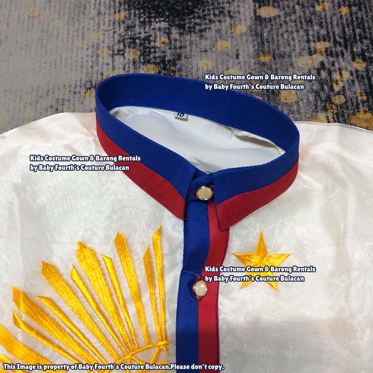 Buwan ng Wika Embroidered "Three Stars and a Sun" (Sinag Design) Barong ...