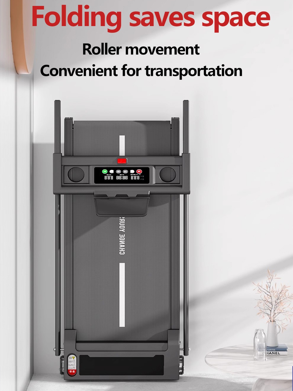 Electric Treadmill Music Heart Rate With APP Massager Bluetooth ...