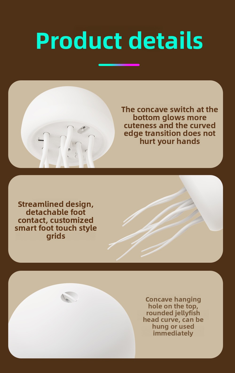 Smart jellyfish lamp atmosphere lamp creative and smart foot-tentacled ...