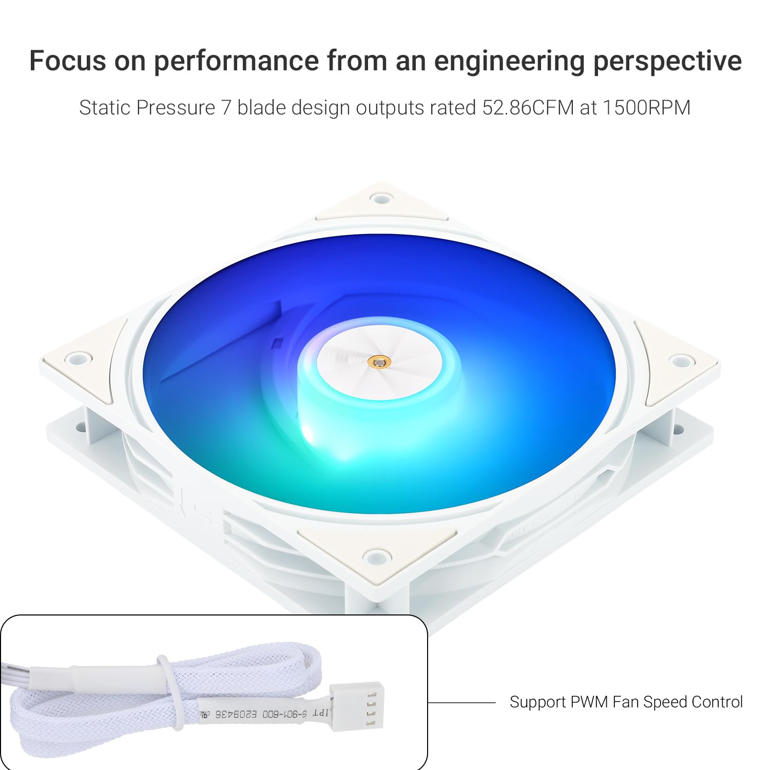 Thermalright TL-P12 Computer PC Case Fan CPU Fans 1500 RPM PWM Daisy ...