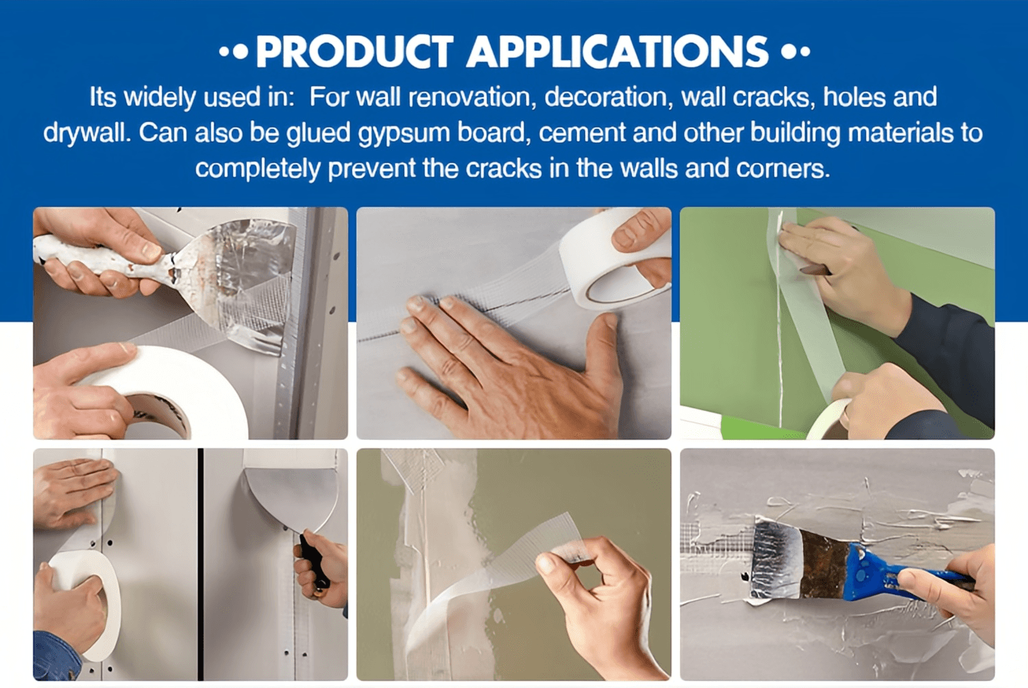 GASA TAPE Gypsum fiber glass tape Dry Wall Joint Tape, Heavy-Duty ...