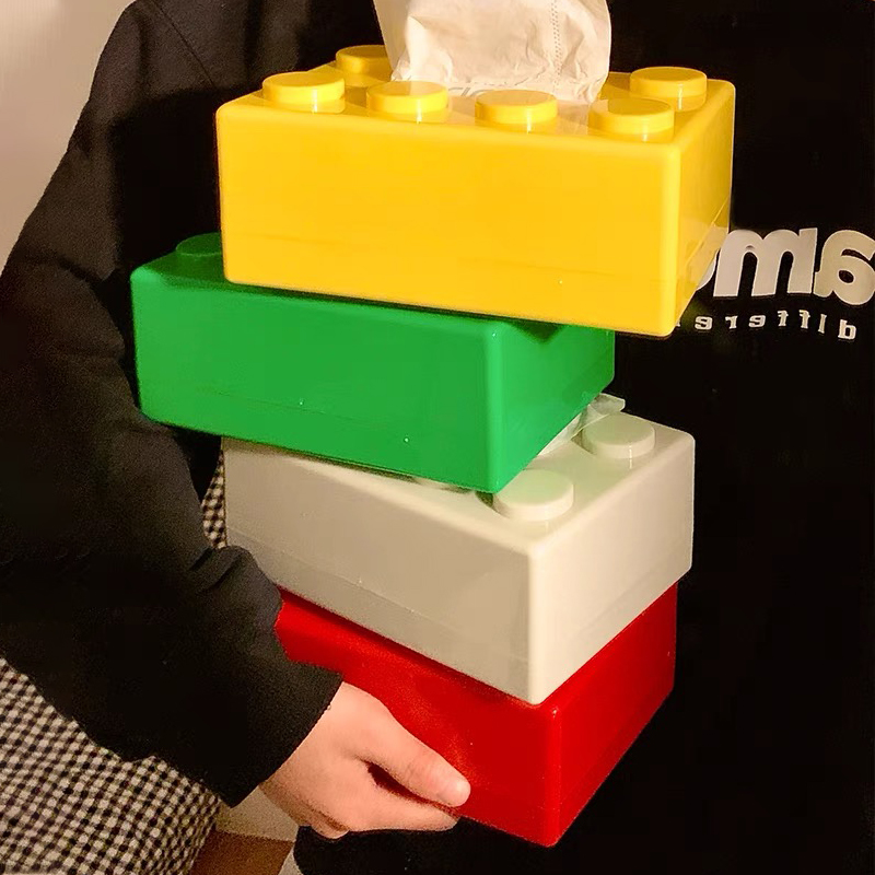 Creative Building Blocks Tissue Holder Wall-mounted Bathroom Face Towel ...