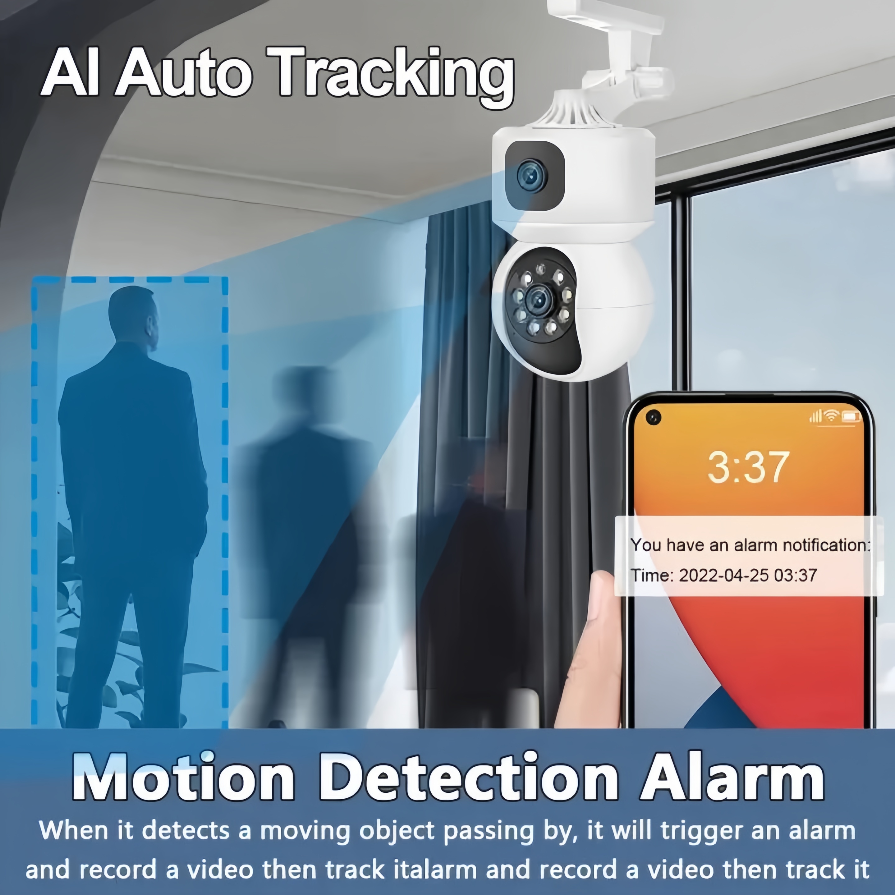 Tapo CCTV Camera Indoor WIFI Wireless Voice 2K HD Dual Lens Night ...