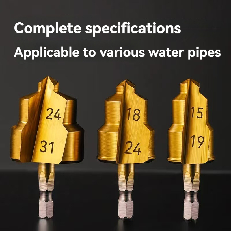 3pcs Hexagonal PPR Lifting Drill Bit water pipe Connection maintenance ...