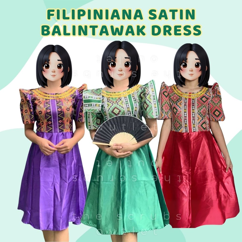TSO Filipiniana Balintawak Satin Dress for Buwan ng Wika Traditional ...
