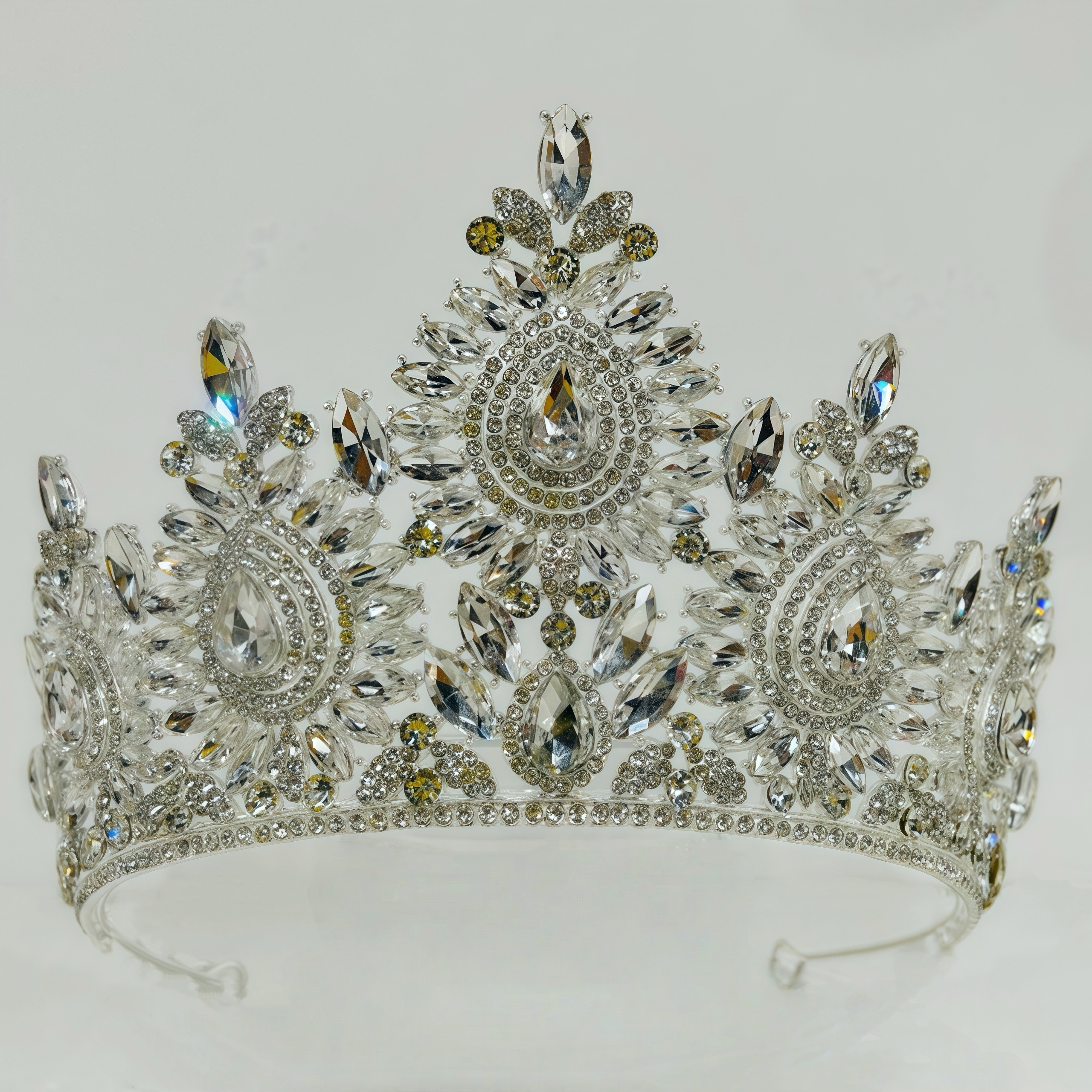 Shiny Queen Crown Women Wedding Tiara for Bride Princess Quinceanera ...