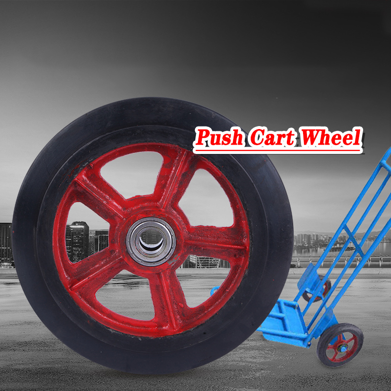 Heavy Duty Pushcart Solid Rubber Wheel Mute Iron Core Bearing For ...