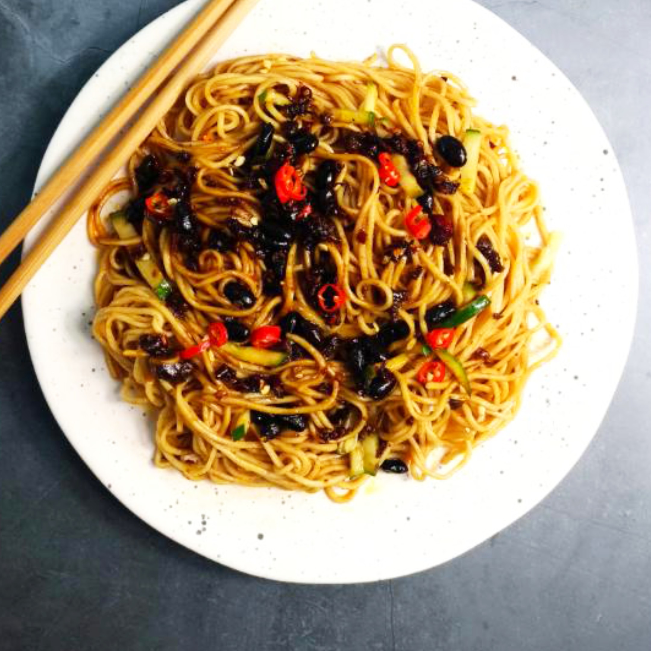 Ya Chou Ready-to-Cook Fresh Noodles - Spicy Fried Bean (3 servings ...