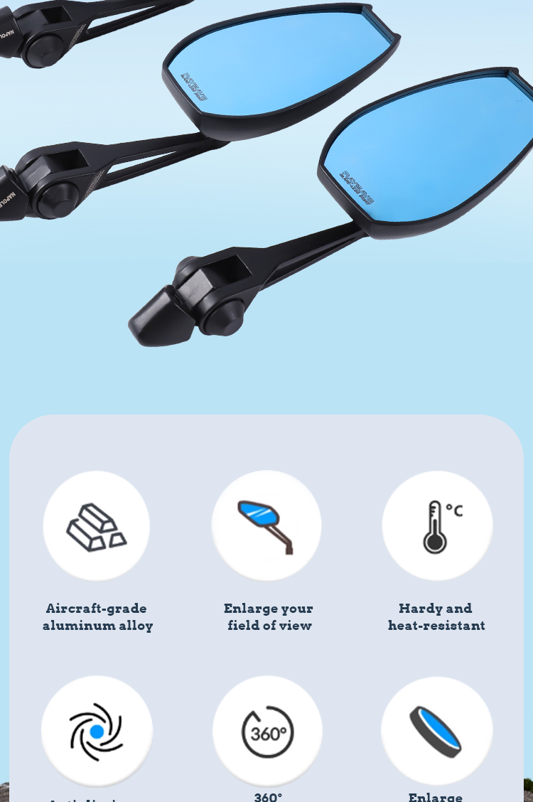 Street King Side Mirror V2 V3 honda click 125i For Motorcycle Explosion ...